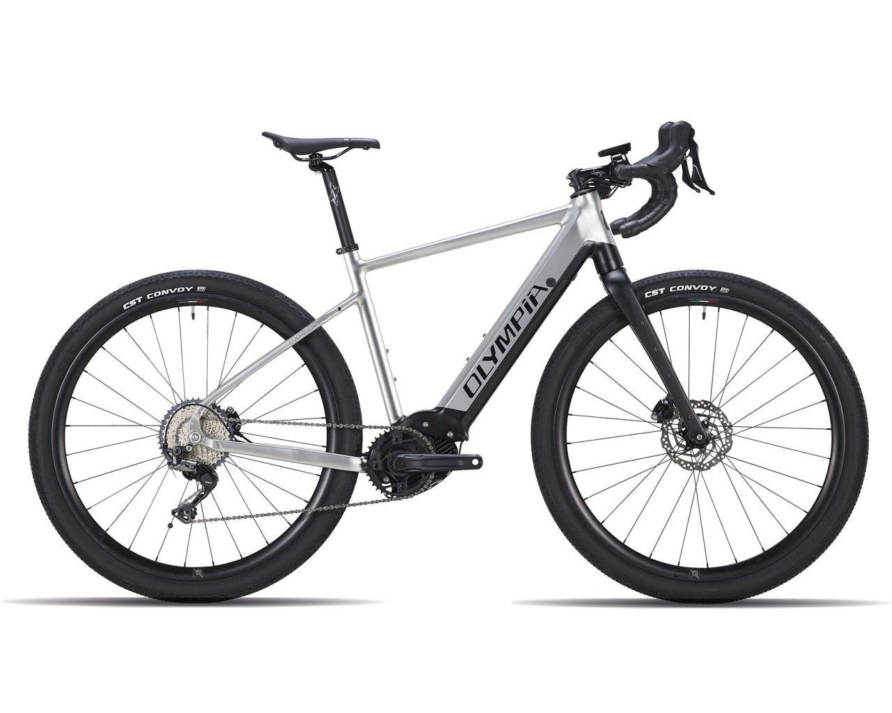 Vélo gravel électrique Olympia Explorer Edge Silver | Campsider