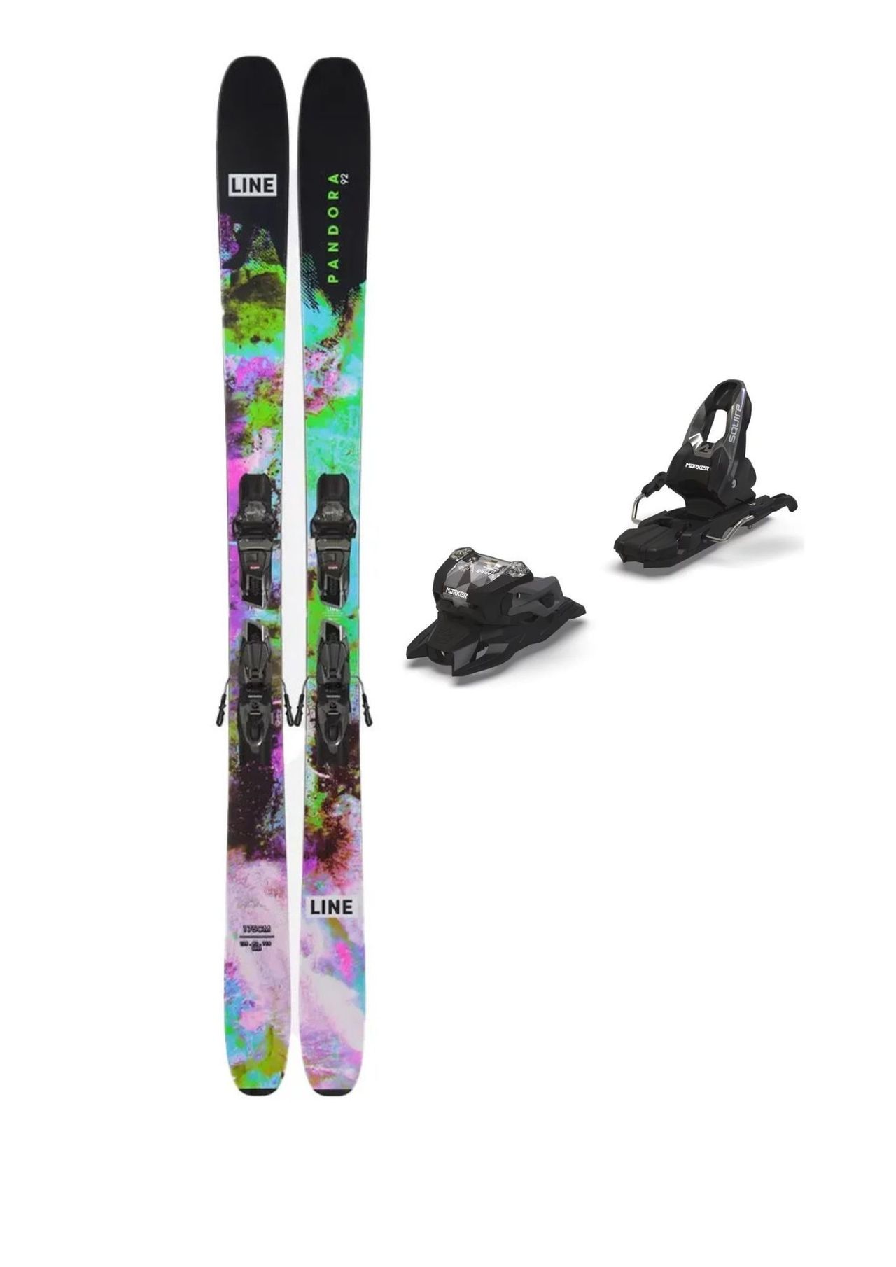 Skis alpins Line Pandora 92 + Squire 10 Quick | Campsider